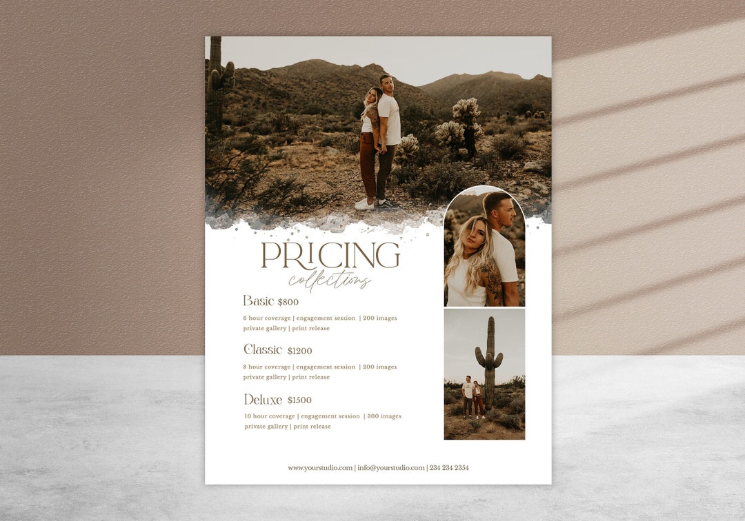 Photography Pricing Guide Template, Wedding Photography Price Guide ...