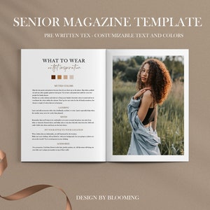 Senior Welcome Guide Template, Senior Magazine, Senior Photography ...