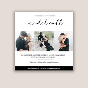 Model Call Photography Session Marketing Template, Photography Session ...