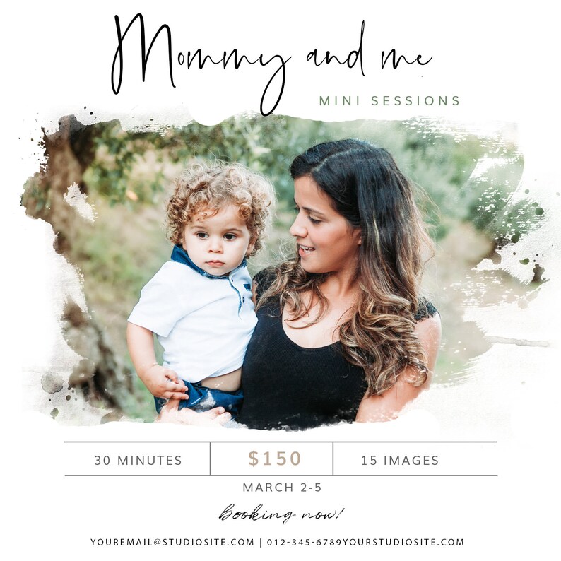 Mothers Day Mini Session Template Mom and Me Mini sessions | Etsy