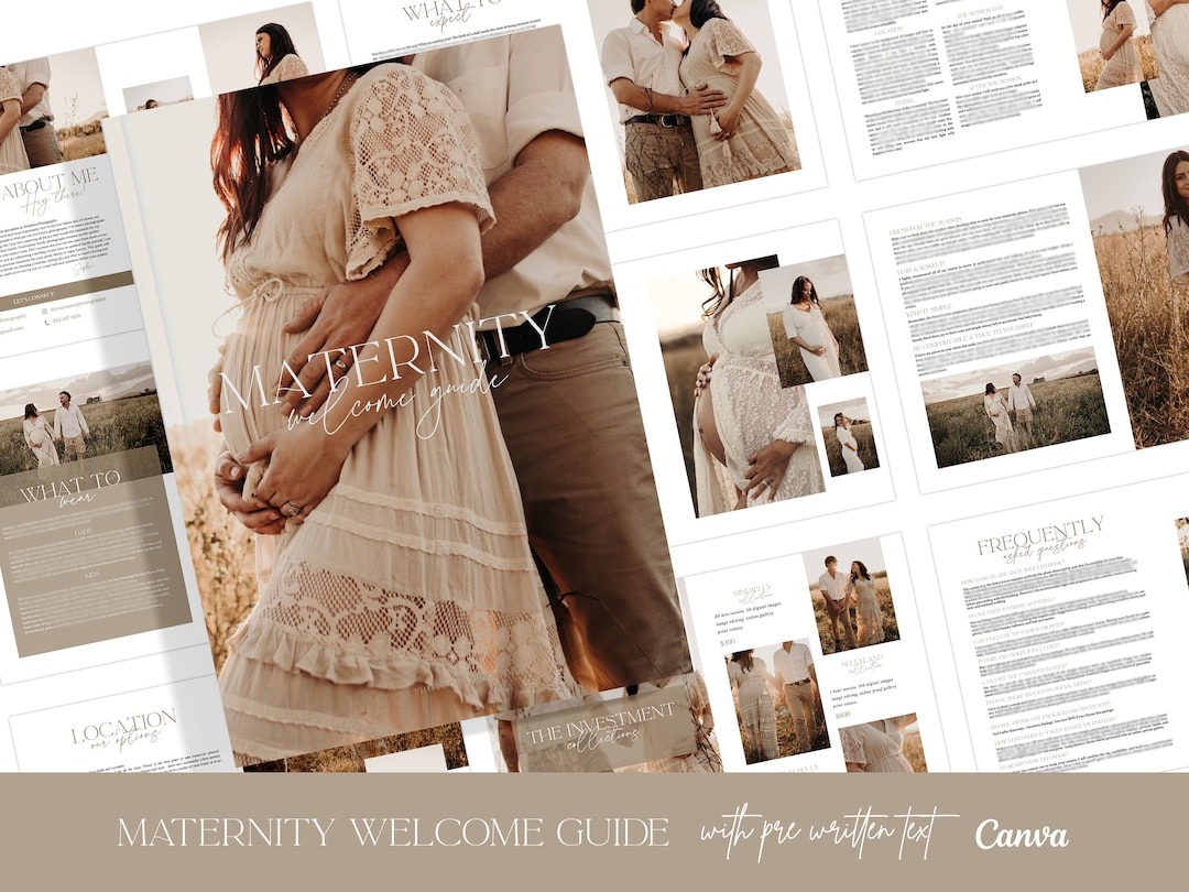 Maternity Session Prep Guide, Maternity Pre-written Welcome Guide ...