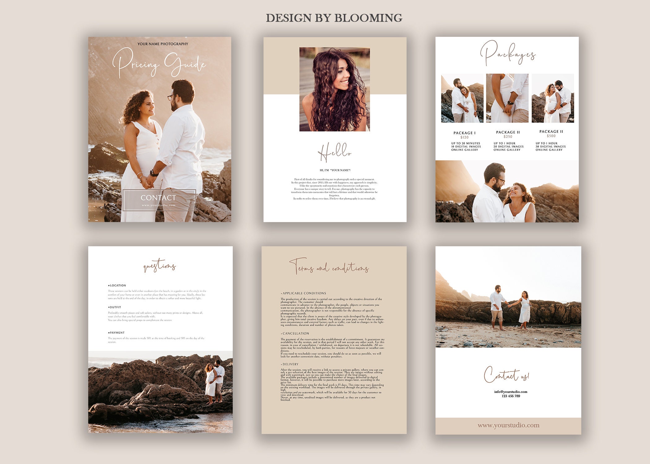 Family Photography Magazine Template Pricing Sheet Template | Etsy