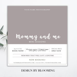 Mothers Day Mini Session Template Mom and Me Mini Sessions - Etsy