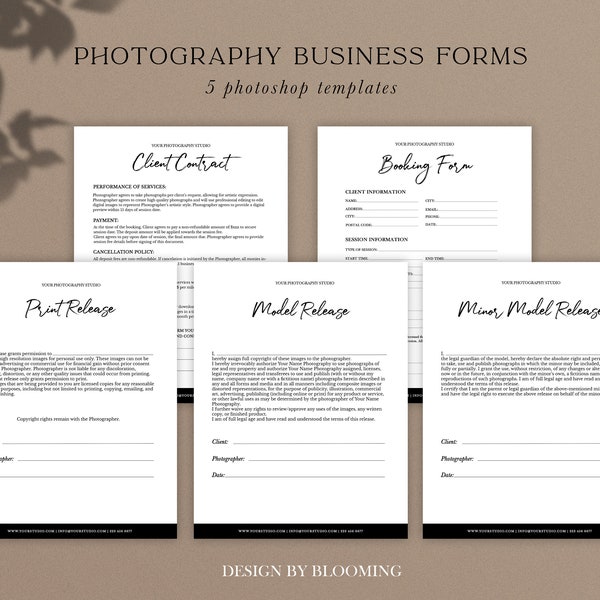 Photography Forms - Etsy