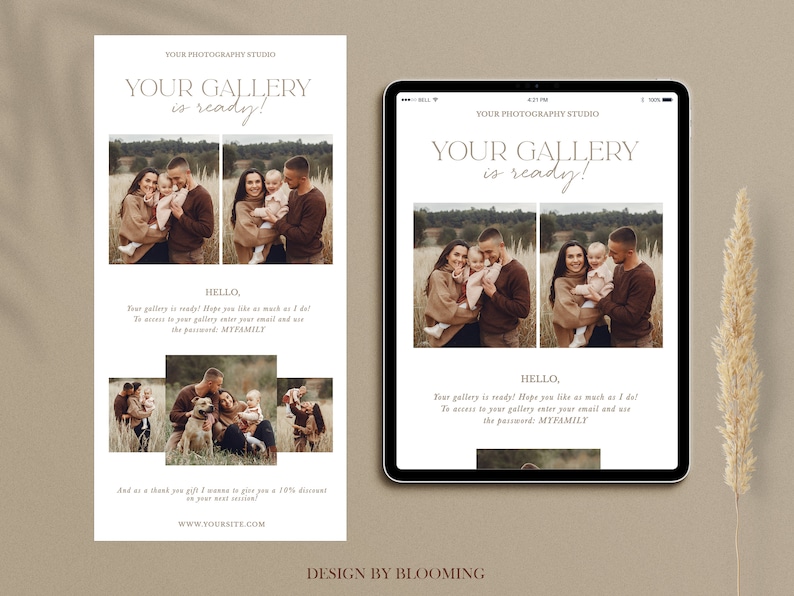 Email Newsletter Template for Photographers Gallery Ready - Etsy
