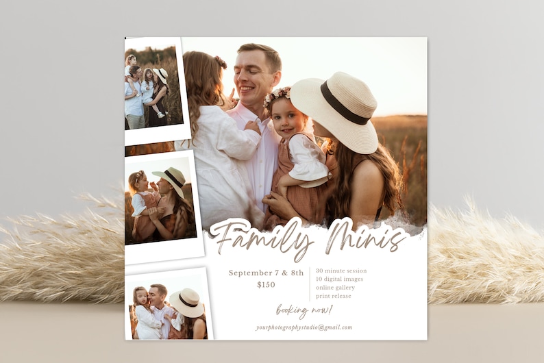 Family Mini Session Template Photography Marketing Photoshop - Etsy