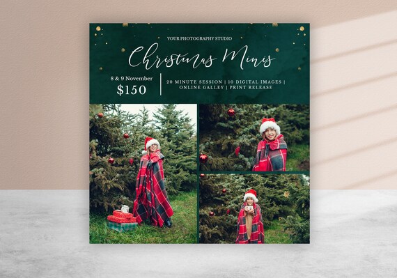 Christmas Mini Session Template Christmas Mini Sessions | Etsy