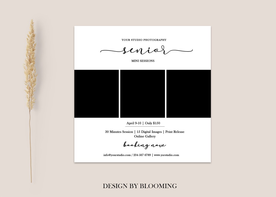 Senior Mini Session Template Senior Template Photography | Etsy