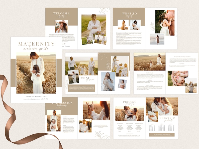 Maternity Style Guide Template Editable Photoshop Booklet | Etsy