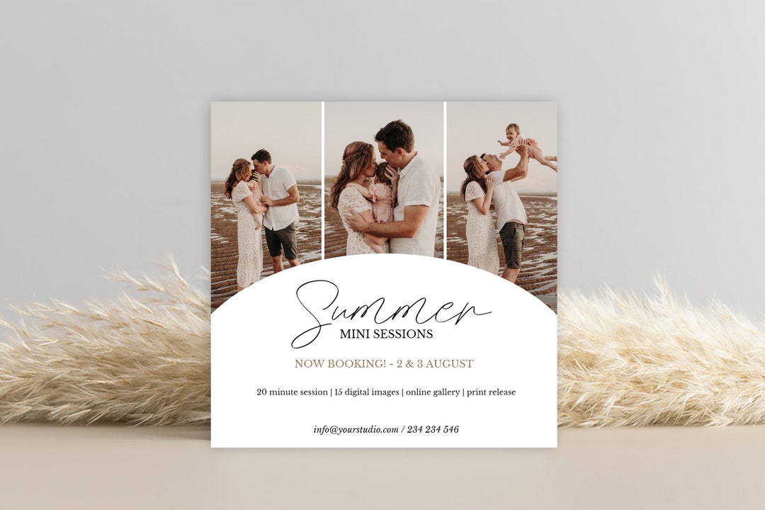 Summer Mini Session Template, Photography Mini Session CANVA Template ...