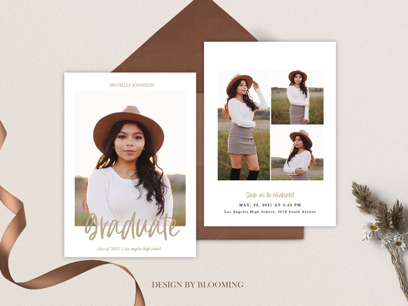 Senior Graduation Card Graduation Announcement Card - Etsy