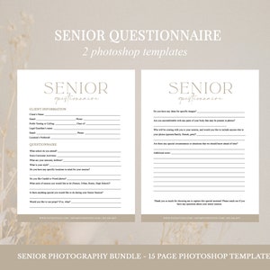 SENIOR Photography Business Forms Bundle, Photography Business Form Set ...