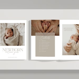 Newborn Session Prep Guide, Newborn Pre-written Welcome Guide, Editable Photographer Guide ...