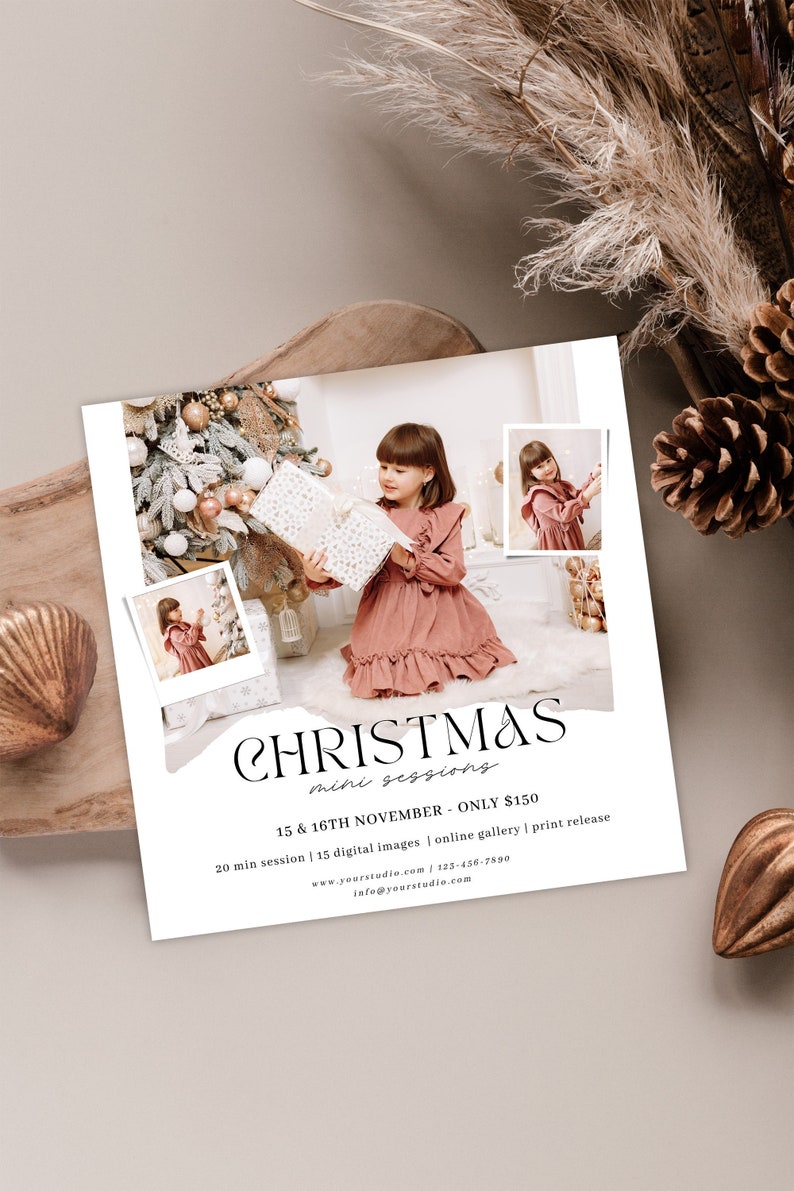 Christmas Mini Session Template for Photographers Christmas - Etsy