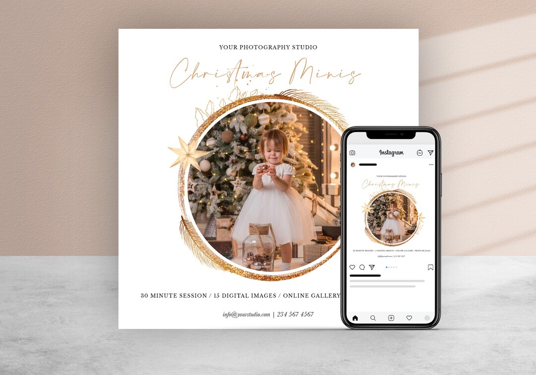 Christmas Mini Session Template, Christmas Mini Sessions, Holiday Mini ...