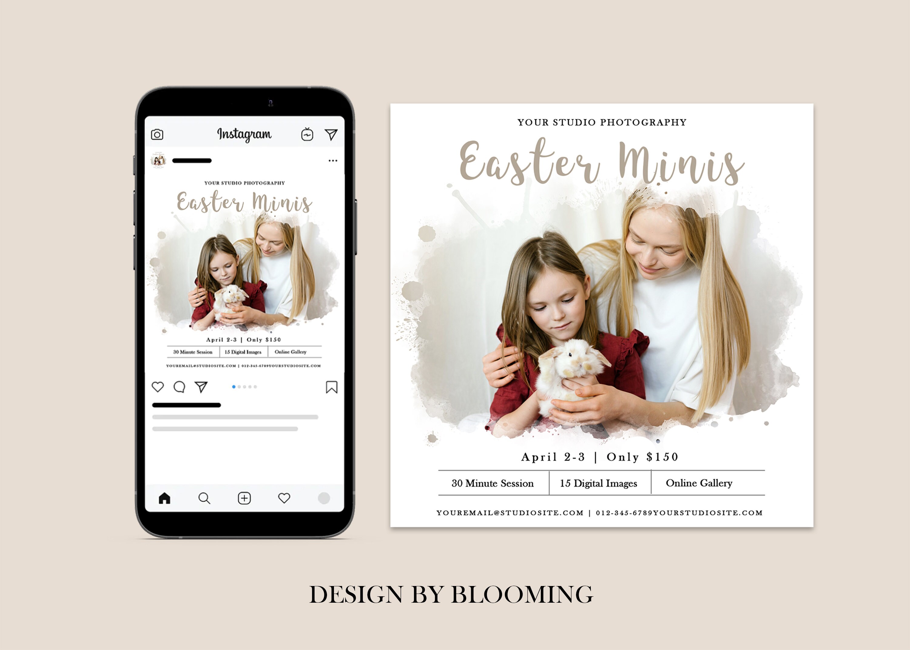 Easter Mini Session Template Easter Minis Easter Mini - Etsy