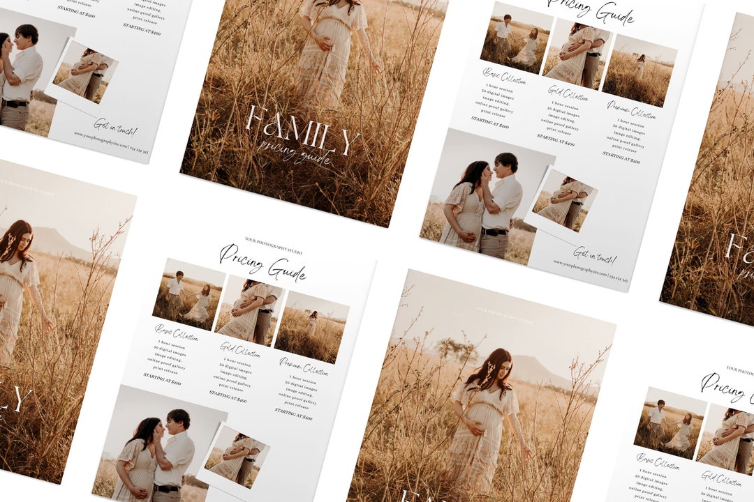 Canva Photography Pricing Guide Template, Pricing Sheet, Price List ...