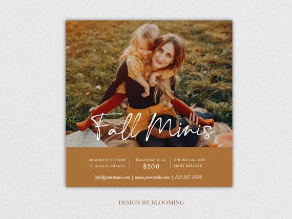 Fall Mini Session Template Autumn Mini Session Template - Etsy