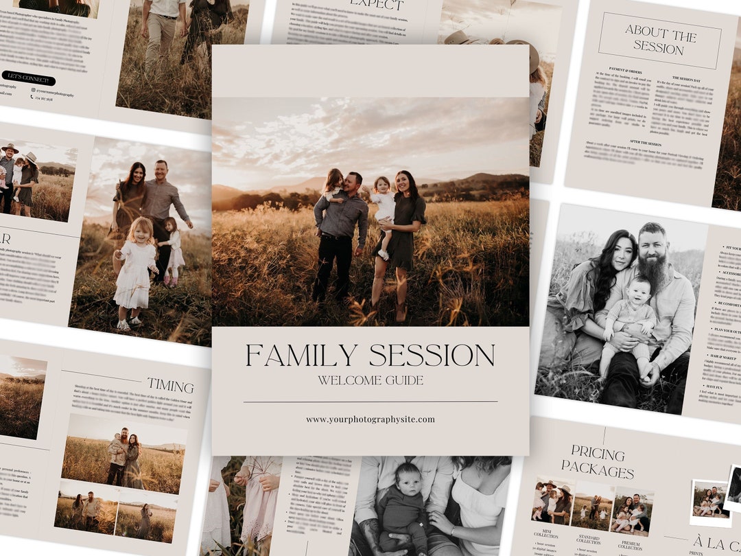 CANVA Family Session Guide, Session Style Guide, Editable Session Prep ...