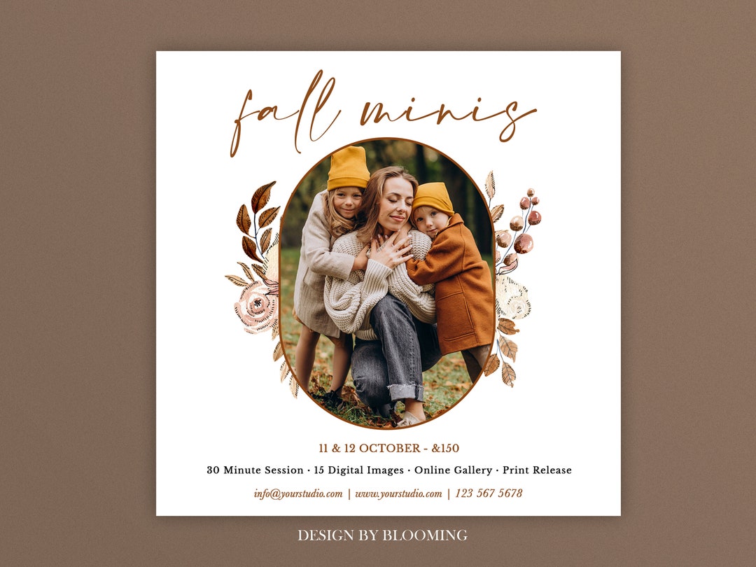 Fall Mini Session Template - Autumn Mini Session Template - Photography ...