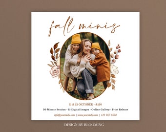 Fall Mini Session Template Autumn Mini Session Flyer Template ...