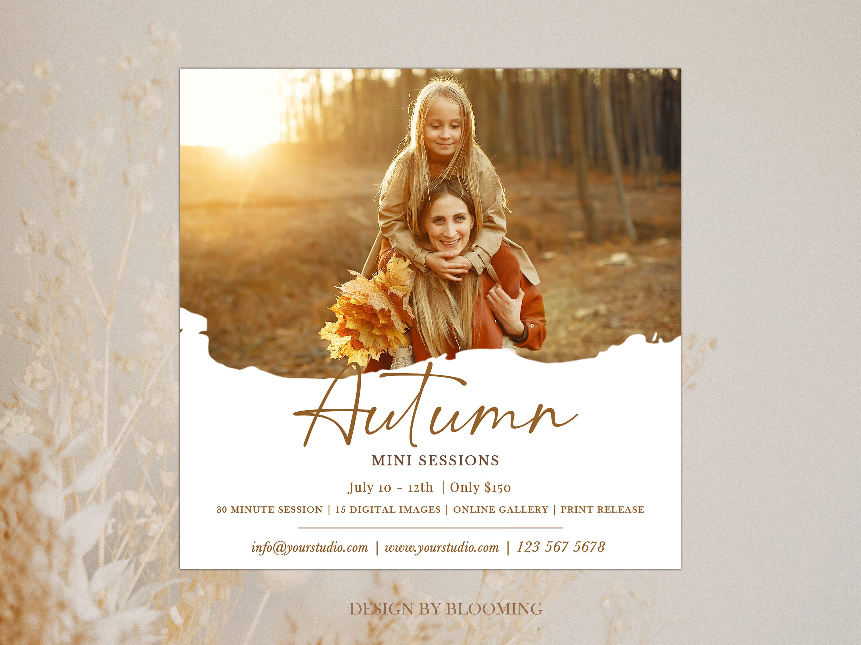 Fall Mini Session Template Autumn Mini Session Template - Etsy