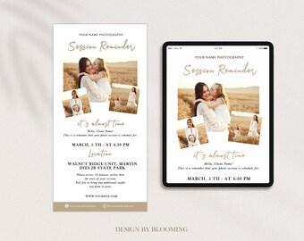 Session Reminder Email Newsletter Template for Photographers, Canva ...
