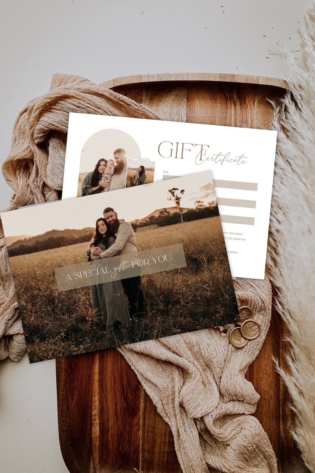 Photographer Gift Certificate Template, Photography Gift Card, Gift ...
