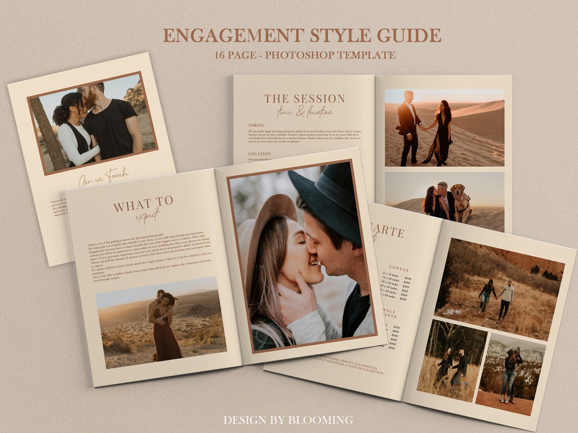 Engagement Style Guide Engagement Welcome Guide Photographer | Etsy