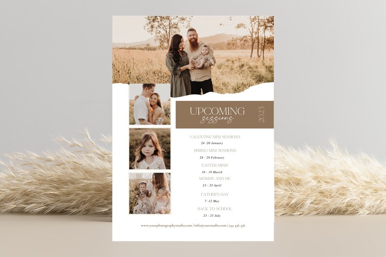 Photography Upcoming Sessions Template CANVA Template Mini - Etsy