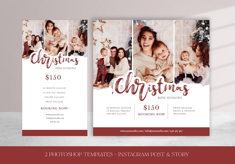 Christmas Mini Session Template Holiday Mini Session - Etsy