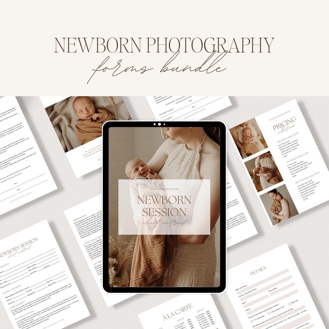 Newborn Photography Business Forms Kit: Contract, Questionnaire ...