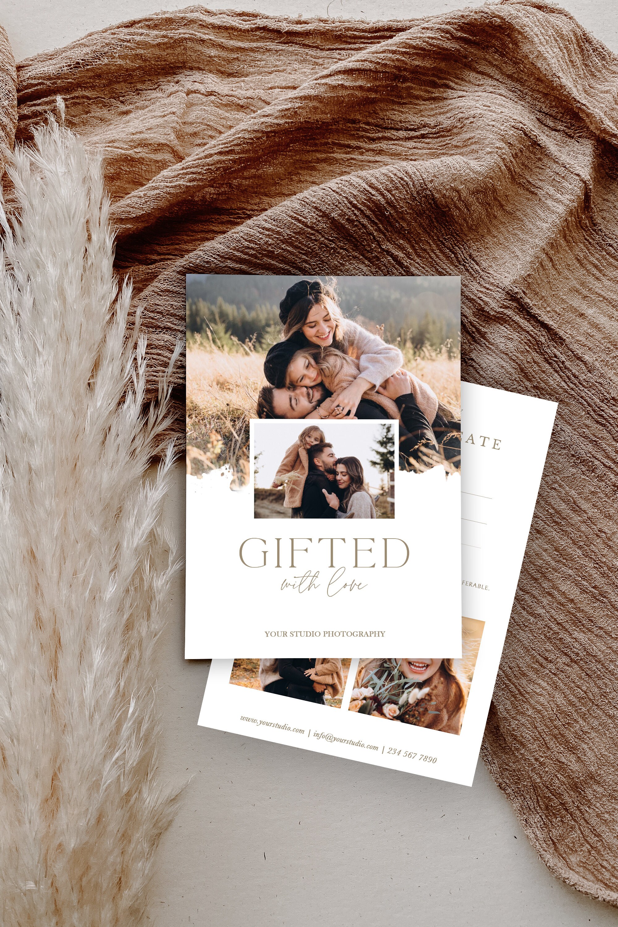 Photographer Gift Certificate Template Photography Gift Card - Etsy