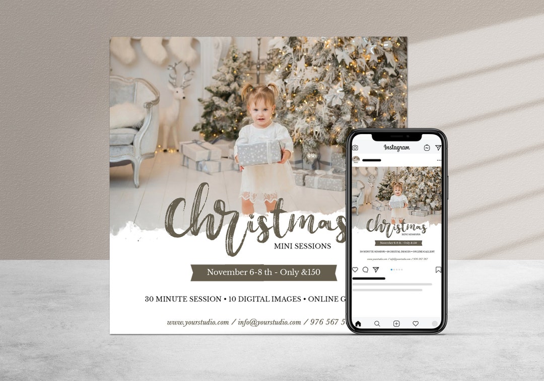 Christmas Mini Session Template, Christmas Mini Sessions, Holiday Mini ...
