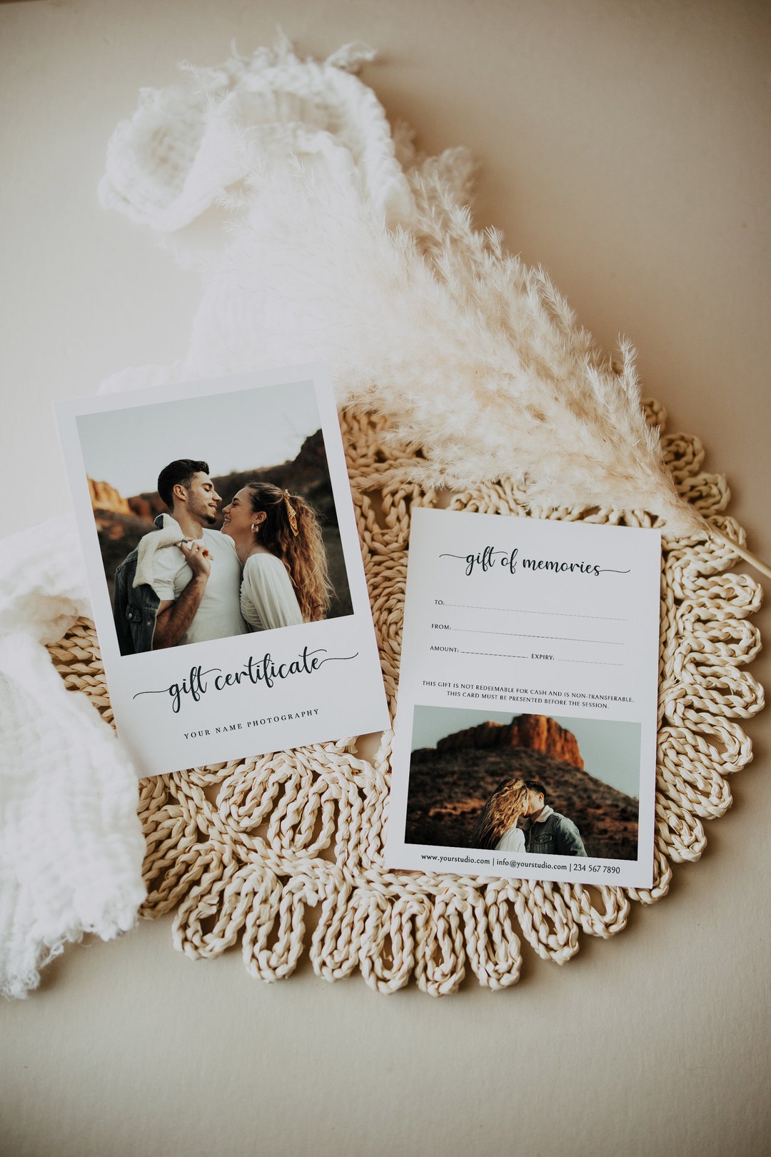 Photographer Gift Certificate Template, Photography Gift Card, Gift ...