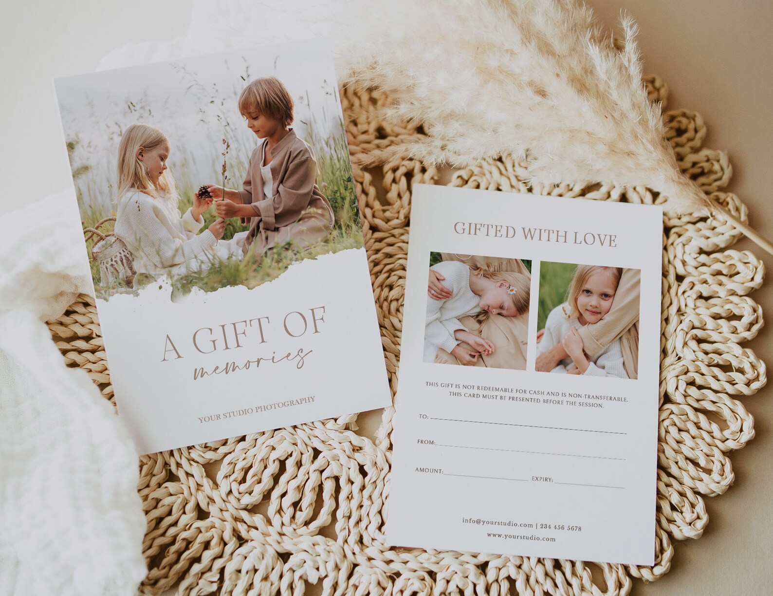 Photographer Gift Certificate Template Photography Gift Card - Etsy