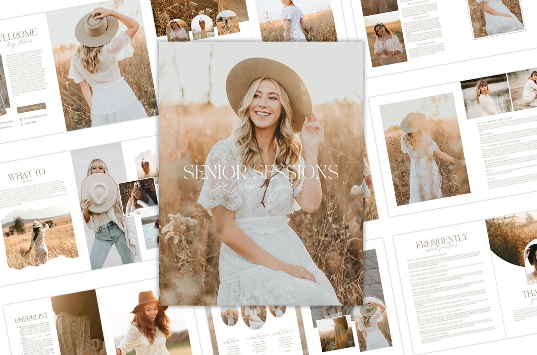 Senior Photography Guide, CANVA Template, Editable Photography Prep ...