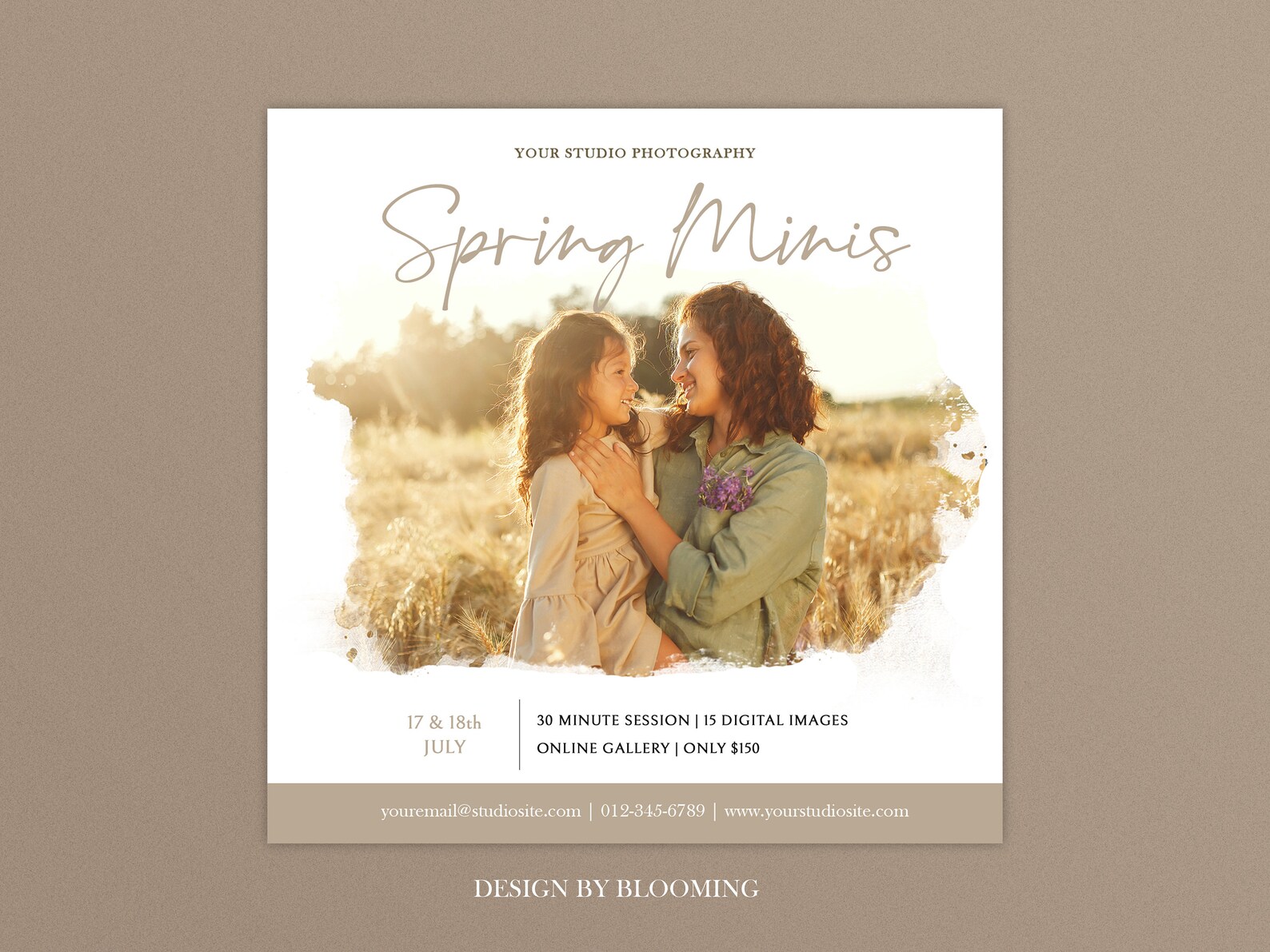 Spring Mini Session Template Photography Marketing Photoshop | Etsy