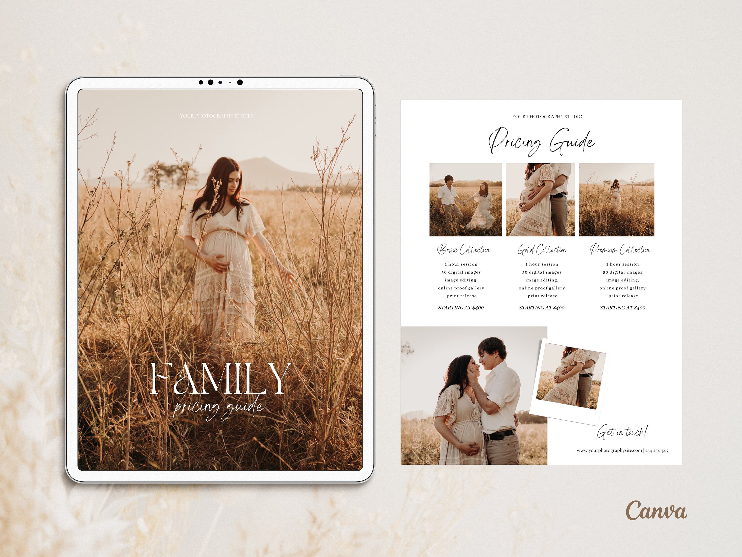 Canva Photography Pricing Guide Template Pricing Sheet Price - Etsy