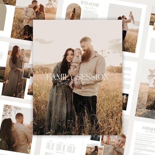 CANVA Photography Family Session Guide Client Welcome Packet - Etsy