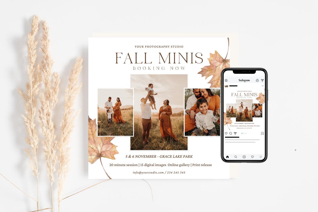 Fall Mini Session Template - Autumn Mini Session Template - Photography ...