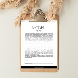 Photography Model Release Form Template, Canva Template for ...