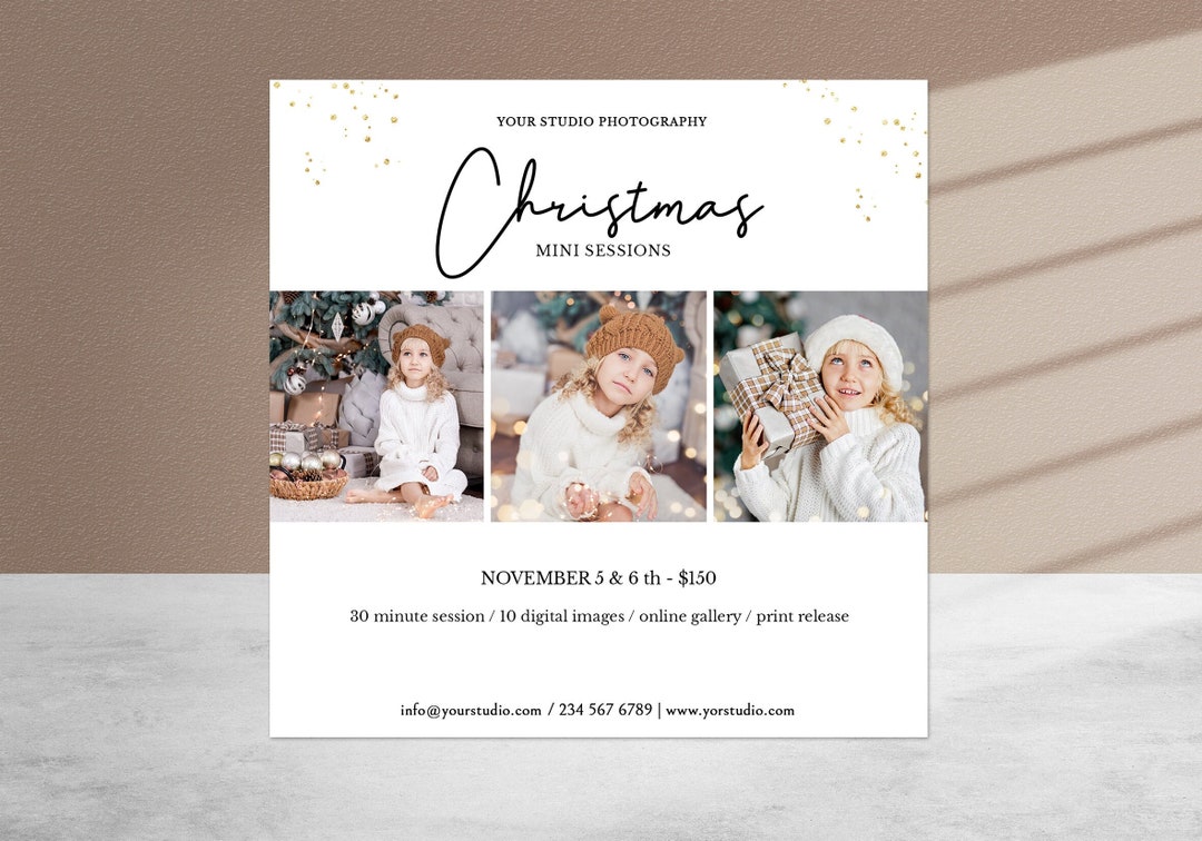 Christmas Mini Session Template, Christmas Mini Sessions, Holiday Mini ...
