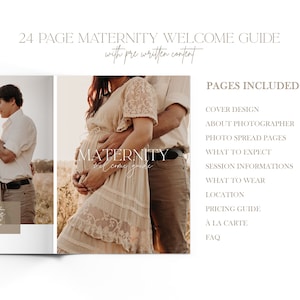 Maternity Session Prep Guide, Maternity Pre-written Welcome Guide ...