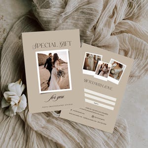 Photographer Gift Certificate Card Template, Photography Gift Card ...