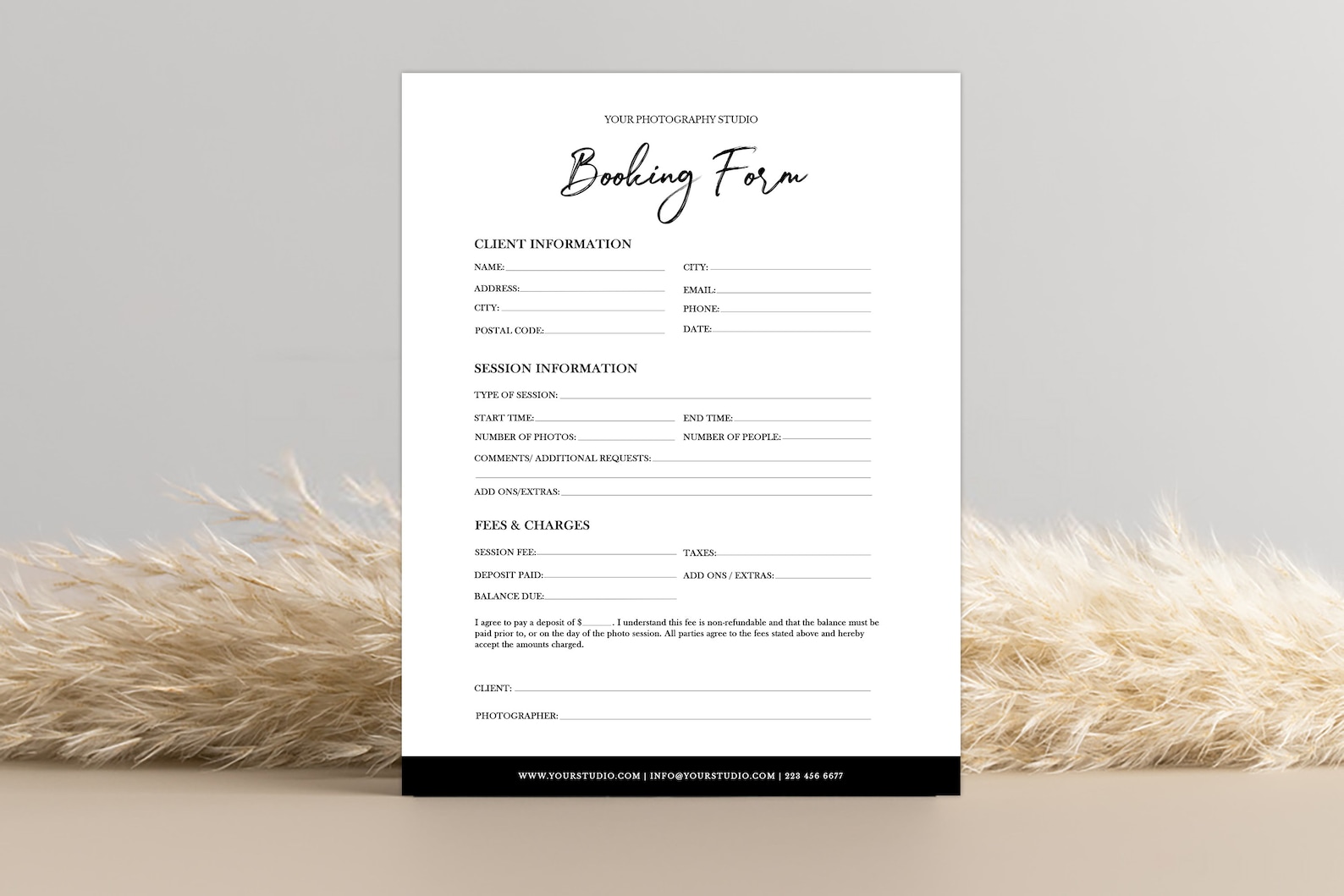 Photography Forms for PHOTOSHOP Photography Forms BUNDLE | Etsy