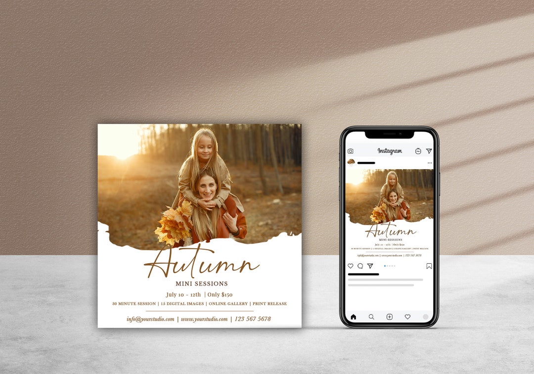 Fall Mini Session Template - Autumn Mini Session Template - Photography ...