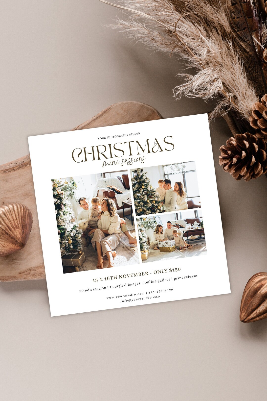 Christmas Mini Session Template for Photographers, CANVA Mini Session ...
