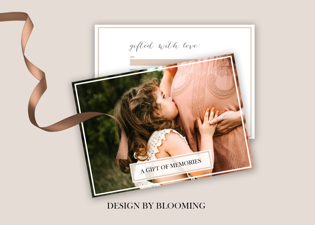 Photographer Gift Certificates Template, Photography Gift Card, Gift ...