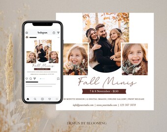 Fall Mini Session Template Autumn Mini Session Flyer Template ...